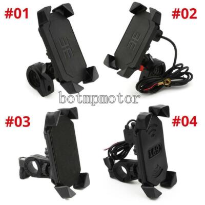 Universal Black Motorcycle Bike ATV Cell Phone Mount Holder 360 ...