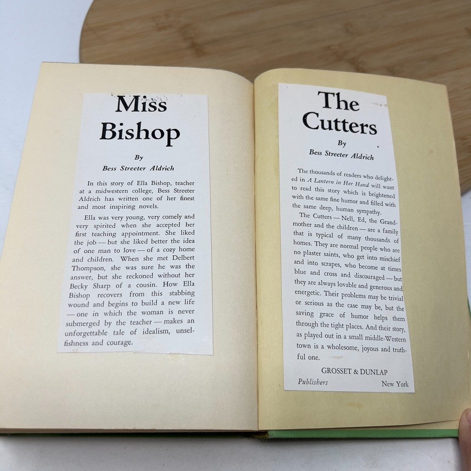 MISS BISHOP - By Bess Streeter Aldrich HC 1933 | eBay