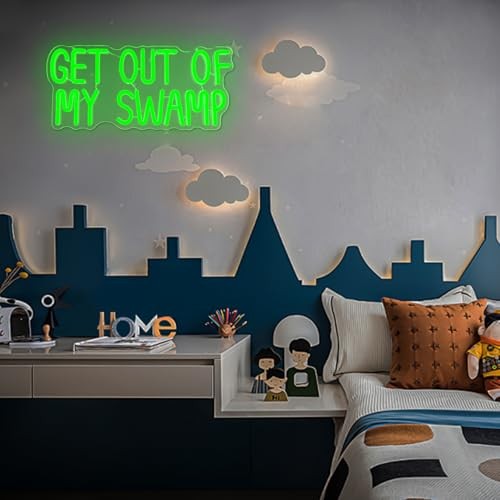 of My Swamp Neon Sign Green Led Signs for Bedroom Wall USB Funny Neon ...