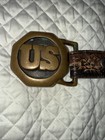 Tech Ether Guild "US" Solid Brass Vintage Belt Buckle with EAGLE BELT ...