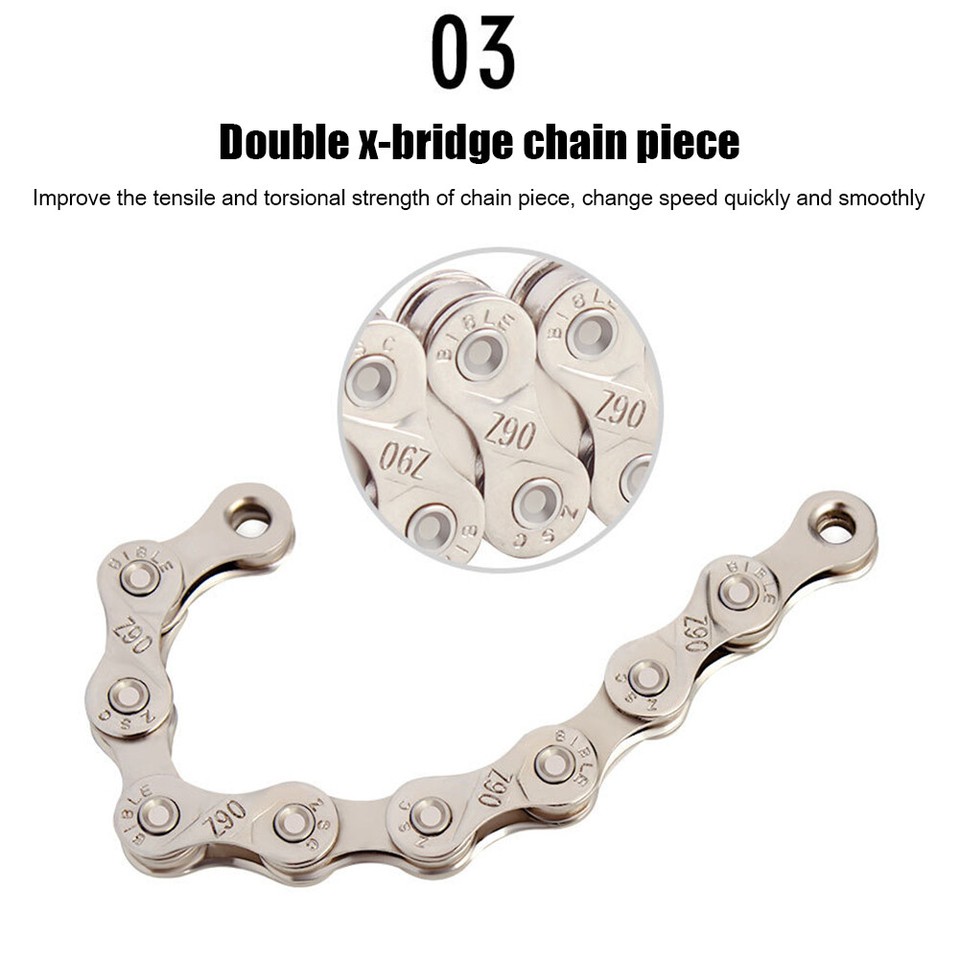 Bicycle Chain 8 9 10 11 Speed Plated Carbon Steel Mountain Road Bike ...