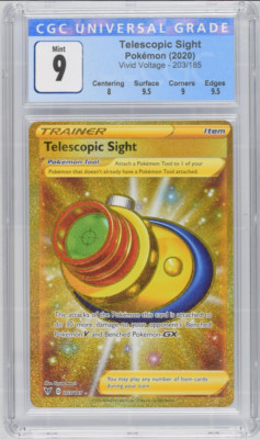 2020 Pokemon SWSH Vivid Voltage 203 Telescopic Sight CGC 9 | eBay