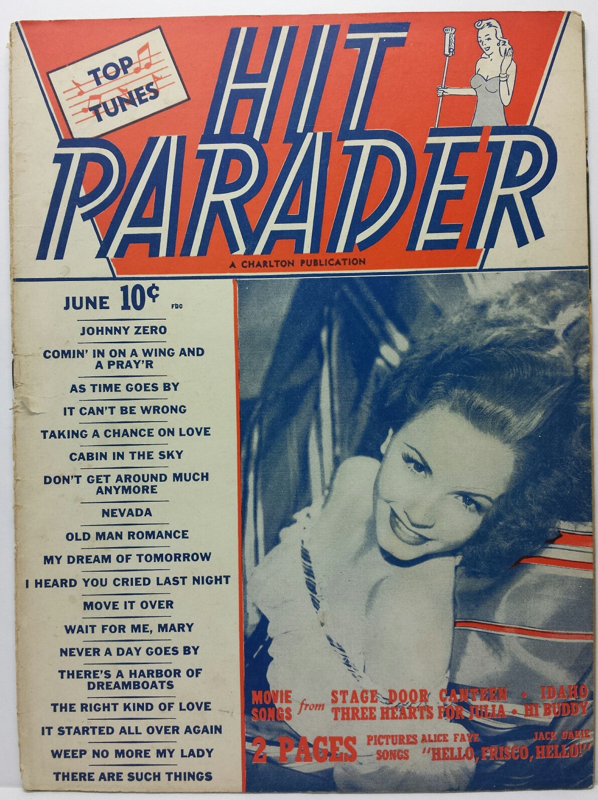 Vintage Hit Parader Magazine Back Issue Volume 1 #8 June 1943 Janet ...