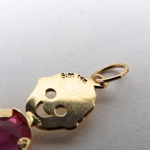 New 14k Gold October Birthstone Pink Little Boy Charm Pendant | eBay