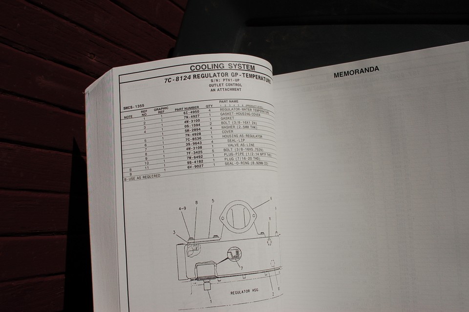 CATERPILLAR 3508B Generator Set Engine Parts Manual book 2001 FIELD ...