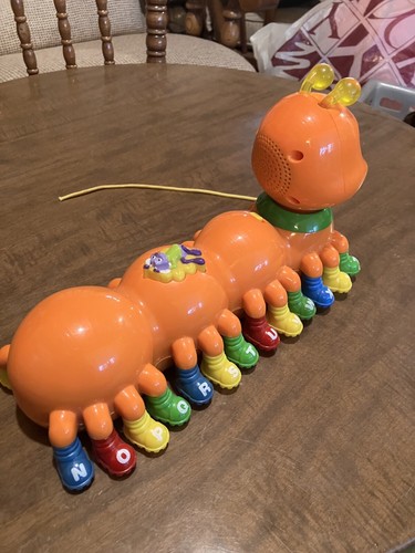 Leap Frog Alphabet Pal Orange Caterpillar Music Talk Education Pull Toy ...