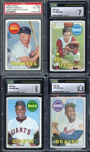 1969 TOPPS BASEBALL COMPLETE SET EX-MT MANTLE JACKSON RYAN 517227 ...