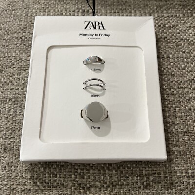 Zara Pack Of Rings Monday To Friday Collection New In Box | eBay