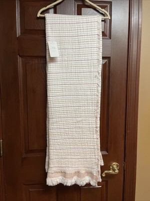 Inup Home Luxury THROW BLANKET Striped MATELASSE MADE PORTUGAL 51”x 67 ...