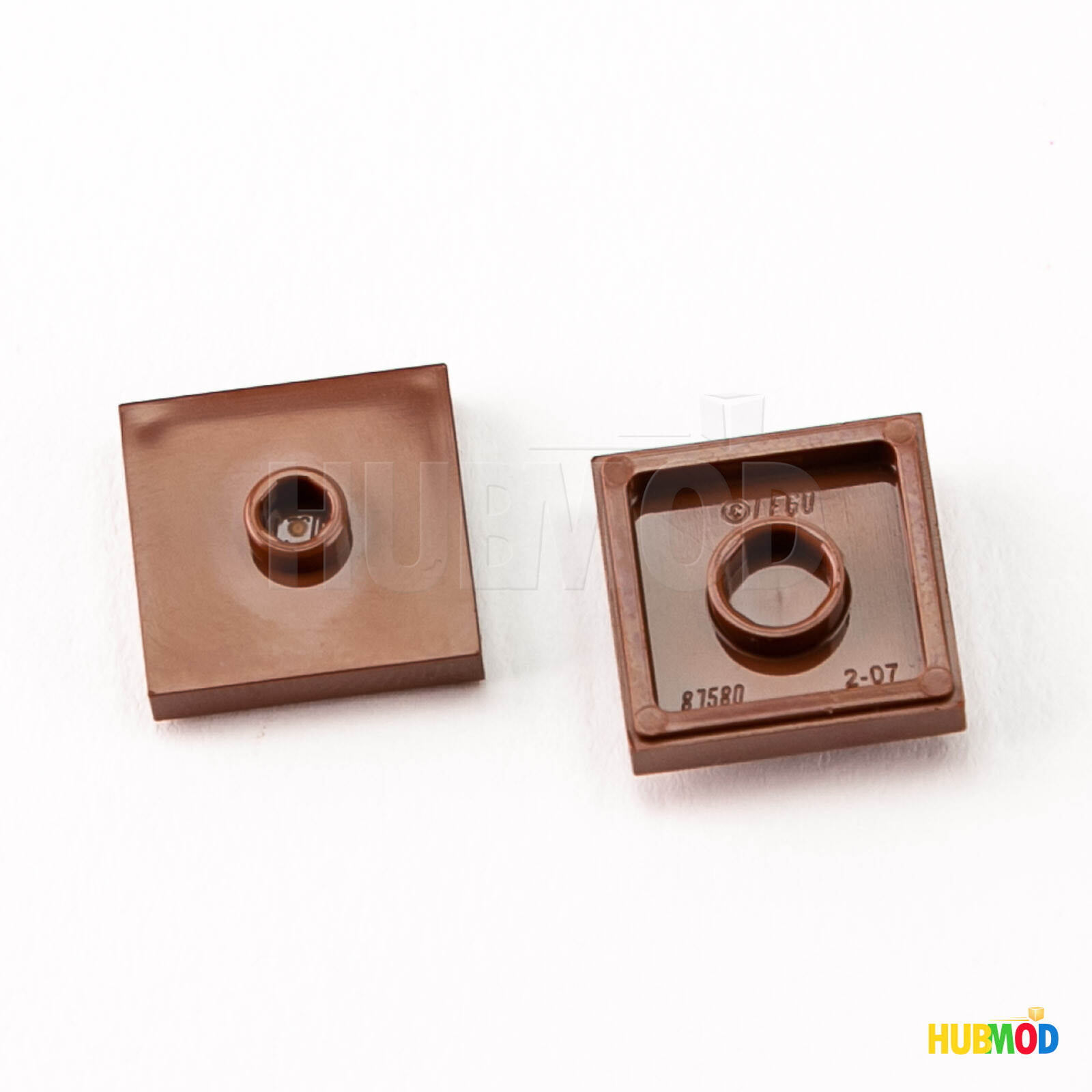 Lot of 10 LEGO Reddish Brown 87580 Plate Modified 2x2 Tile w/1 Stud ...