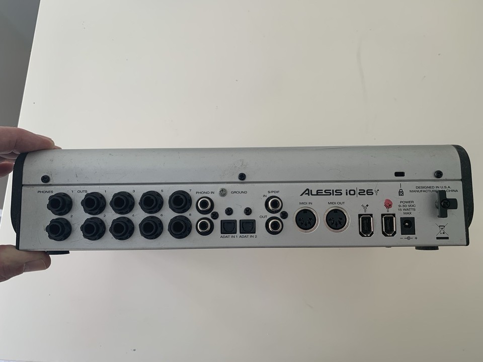 Alesis Io26 Firewire Interface 8 Mic Inputs, Power Tested No Cable ...