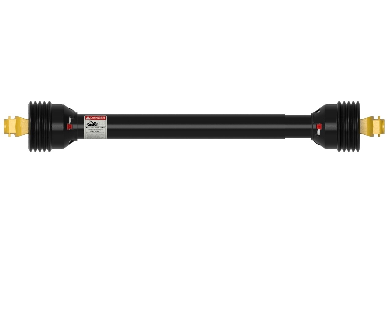 57" Complete PTO Driveline 1-3/8" 6 Spline Quick Disconnect Both Ends ...