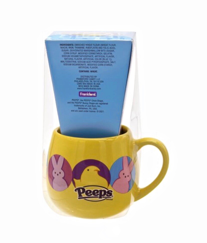 Peeps Coffee Cup Mug Marshmallow Cake Cup Mix Peeps Chick Bunny Easter ...