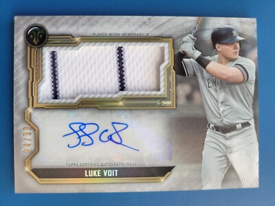 Luke Voit 2020 TOPPS TRIPLE THREADS AUTO JUMBO RELIC #D /99 NEW YORK ...