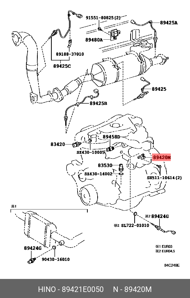 Genuine OE Sensor Air Pressure 89421E0050 for Hino 89421-E0050 | eBay
