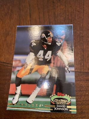 1992 Topps CB #18 David Johnson Pittsburgh Steelers Stadium Club ...