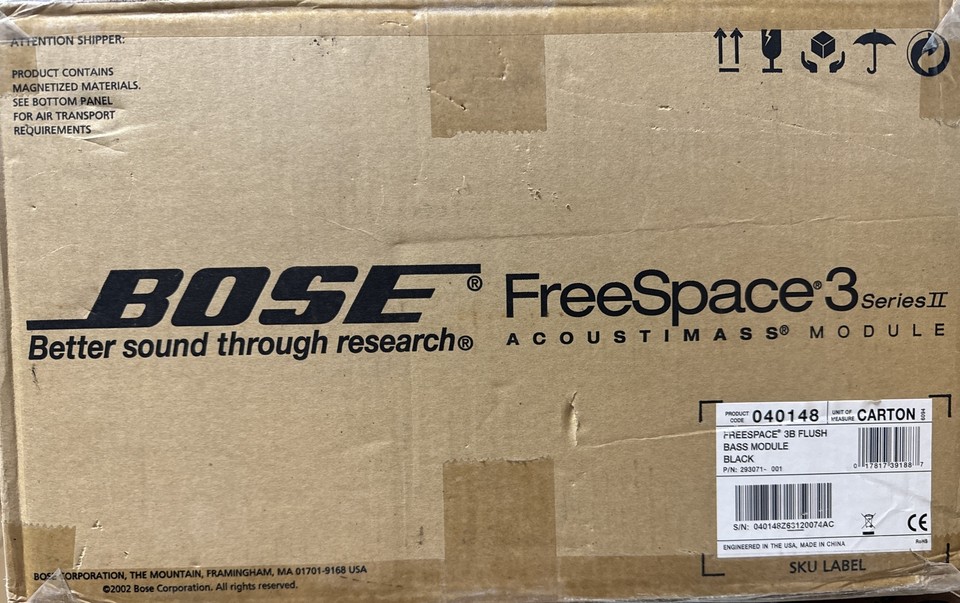 Bose FreeSpace 3 Flush-Mount Acoustimass Bass Module, Black, Single ...