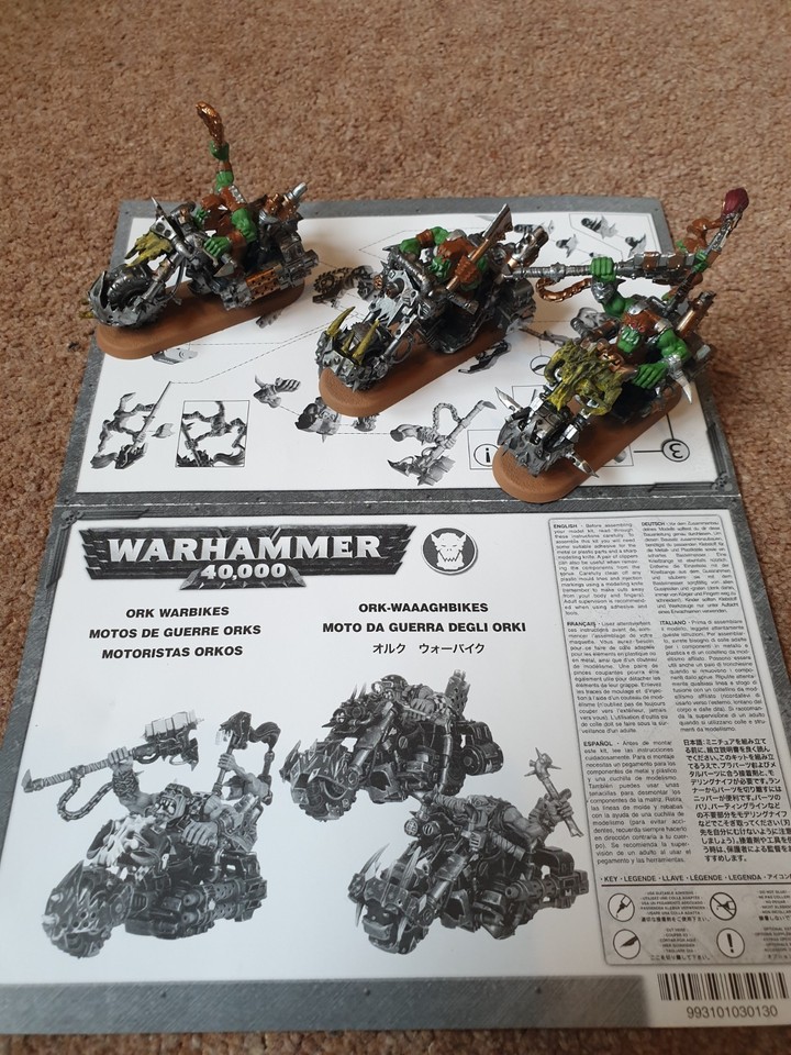 Warhammer 40k Ork X3 Warbikers Mobs | eBay UK