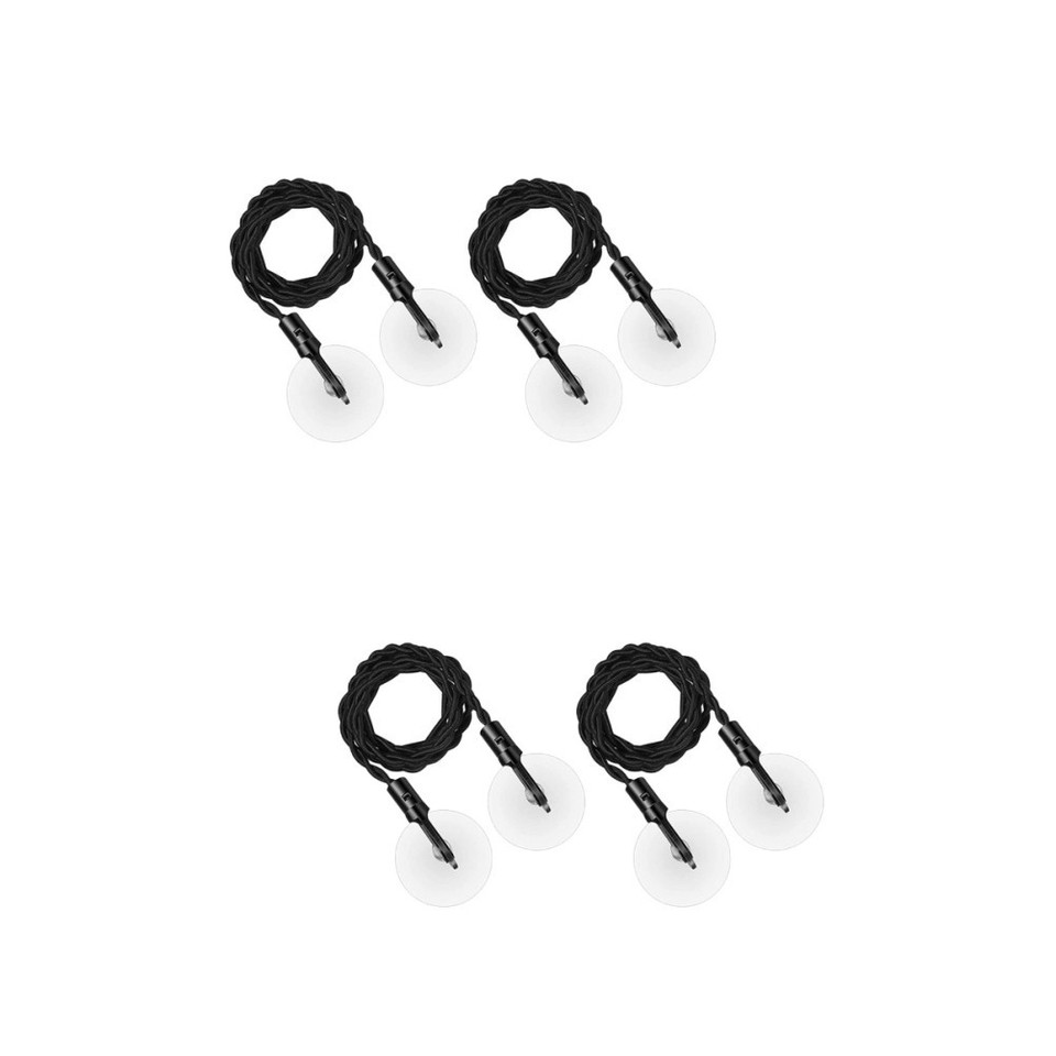 4 pcs Retractable Clothesline with Suction Cup Hooks Windproof Travel ...