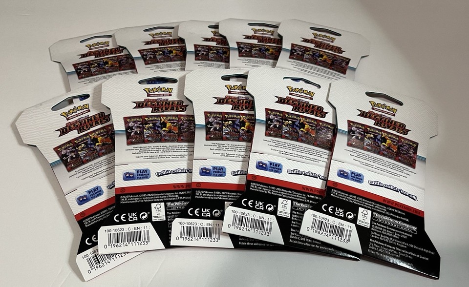 Pokemon TCG Destined Rivals Sleeved. Booster Packs (Lot Of 10) NEW | eBay