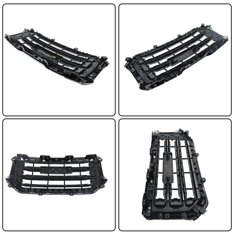 Front Bumper Grille Fit For GMC Sierra 1500 2016-2019 With Chrome ...