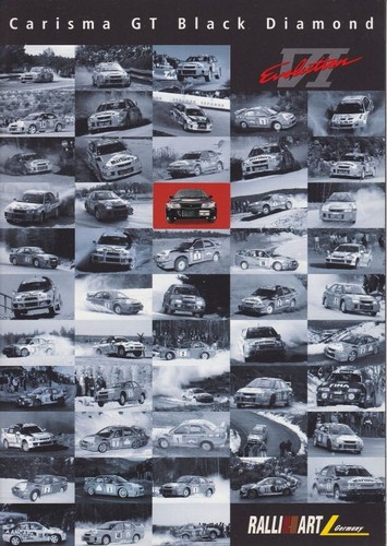 Brochure Mitsubishi Carisma GT (Lancer Evo VI) Black Diamond 09/1999 ...