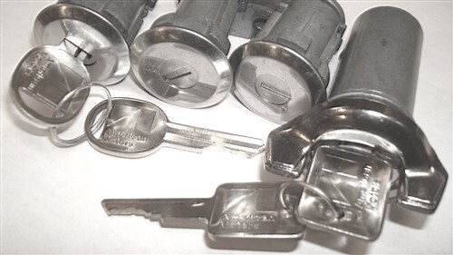 1970-1974 AMC AMX Javelin Trunk Door Ignition Locks With AMC Logo Keys ...