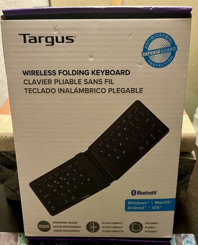 Targus Wireless Folding Keyboard Ultra-Compact Bluetooth Windows iOS ...