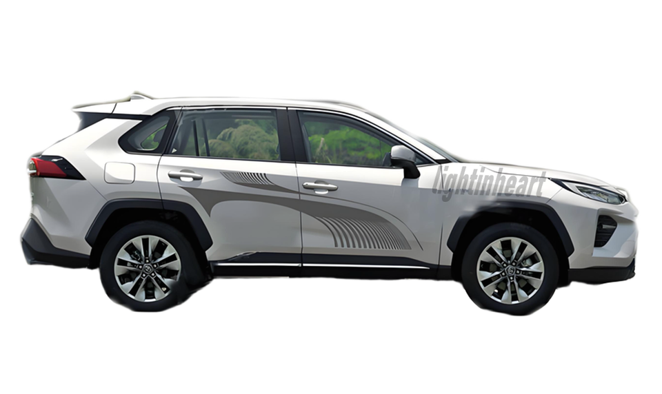 2X Car Sticker Racing Stripe For Toyota Rav4 Side Door Graphics Vinyl ...
