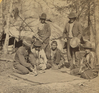 NATIVE AMERICAN MEN PLAYING WAH KOO CHAD AH. VINTAGE ORIGINAL ...