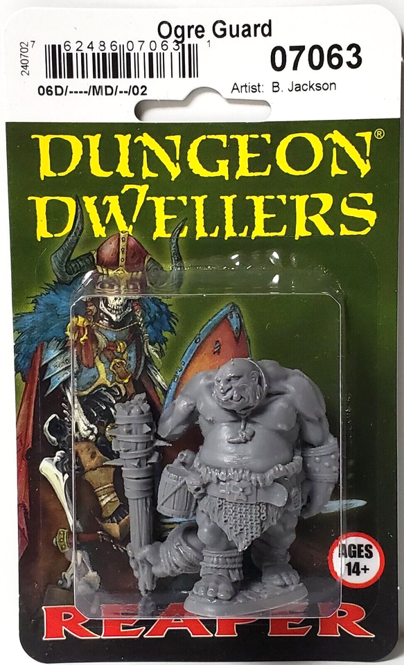 OGRE GUARD Reaper Miniatures Bones USA Dungeon Dwellers REM07063 D&D | eBay