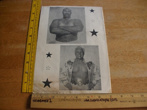 Freddie Blassie vs Bearcat Wright Professional Wrestling 1963 program ...