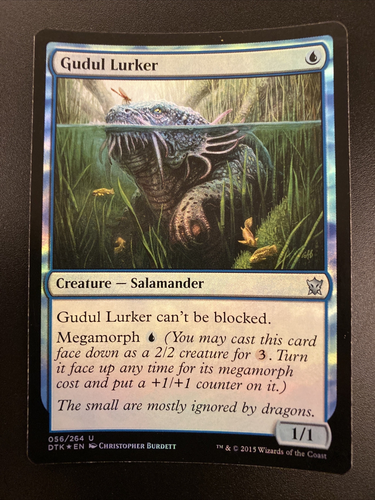 1 X FOIL Gudul Lurker MTG Dragons of Tarkir #056 Blue Unblockable NM ...