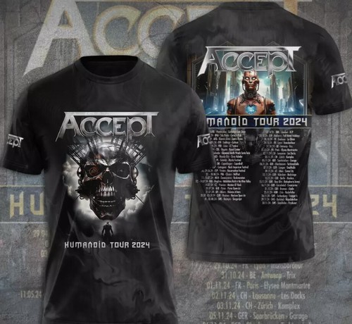 Accept Band Humanoid 3D Shirt Merch Gift For Fans All Over Printed | eBay