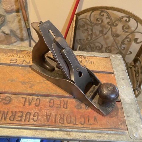 Antique Stanley No. 4 Hand Plane Corrugated Bottom V Logo, Type 11 ...