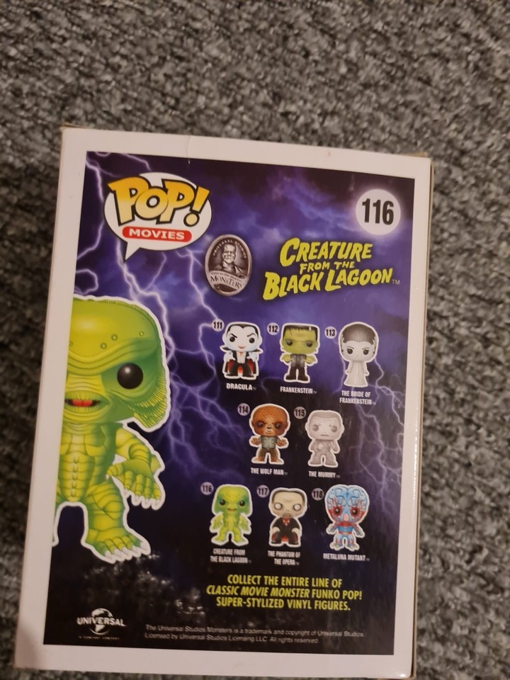 Rare Funko Pop Creature From The Black Lagoon #116 universal Monsters ...