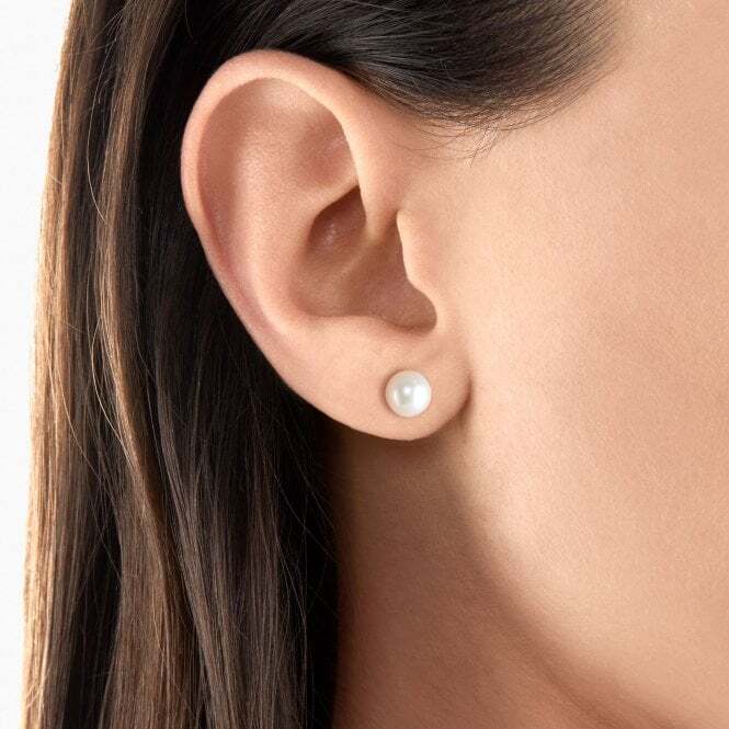Gold Plated Freshwater Pearl White Ear Studs H1430-430-14 | eBay