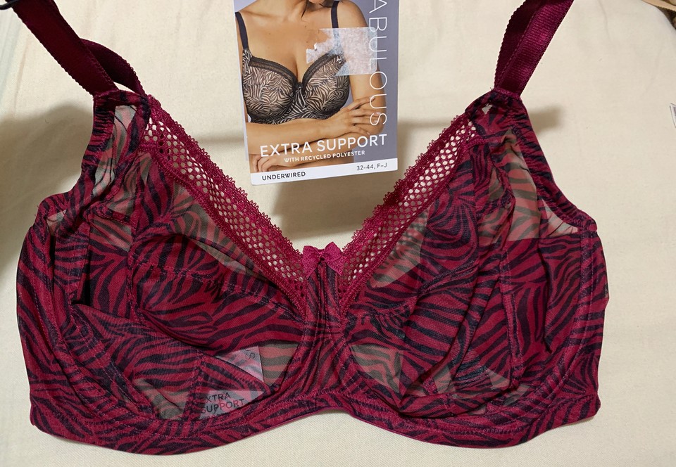 M&S FABULOUS EXTRA SUPPORT UNDERWIRED FULL CUP BRA In DARK RASPBERRY ...