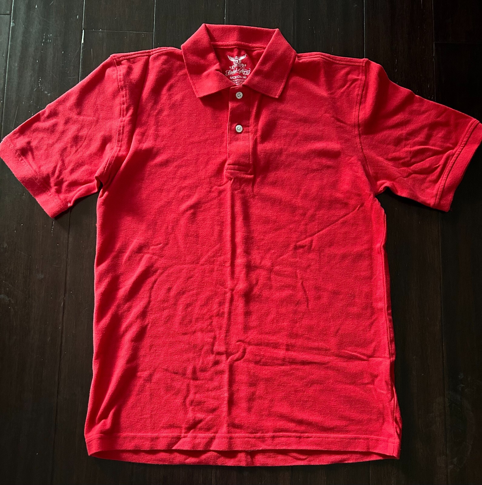 Faded Glory Men's Red Short Sleeve Polo Shirt Size 34-36 Small | eBay