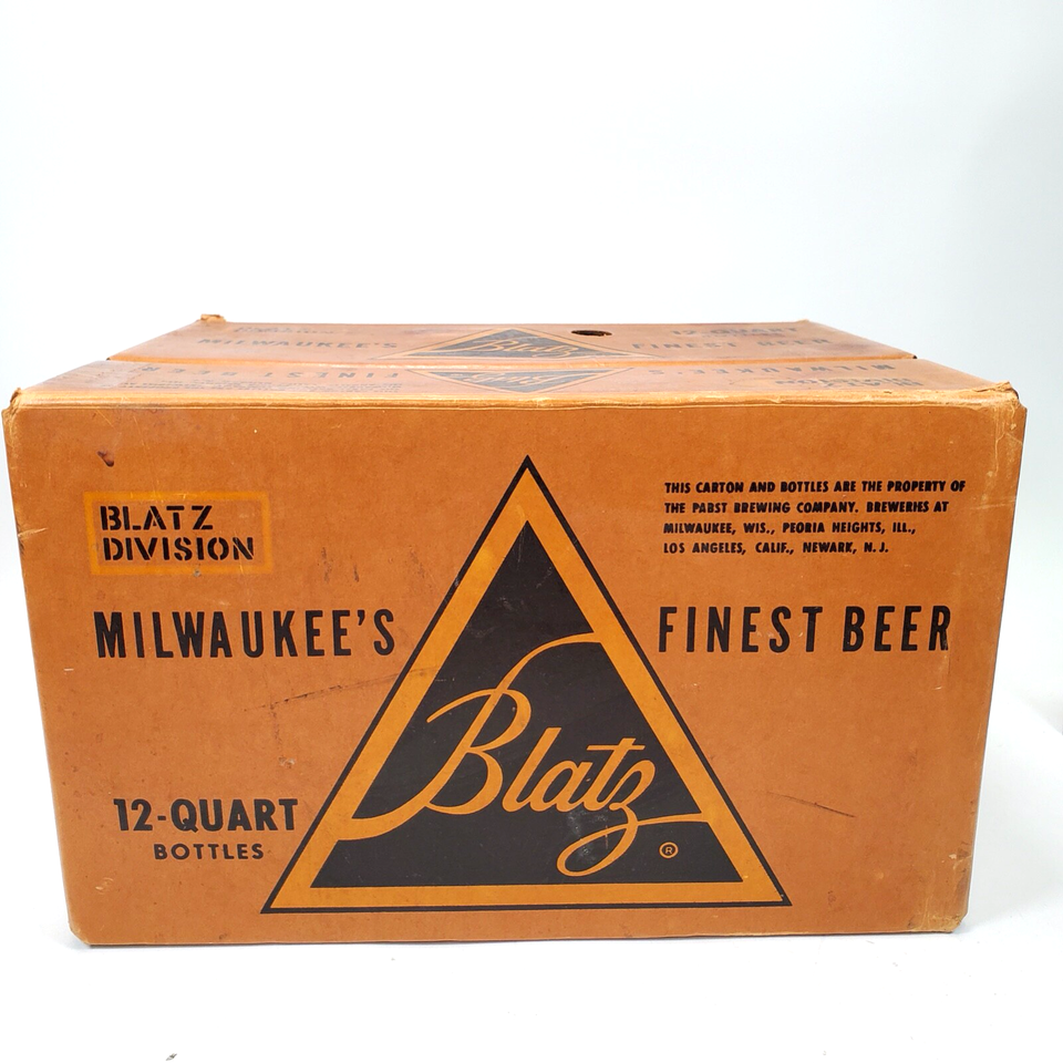 VTG Rare Blatz Heavy Duty Waxed Cardboard Beer Case Box Wisconsin ...