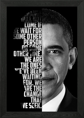 Barack Obama Framed Wall Art Poster Canvas Print Picture | eBay UK