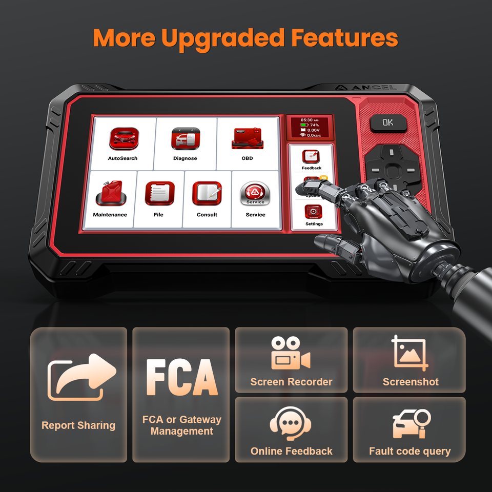 Bidirectional Scan Tool OBD2 Scanner ABS SRS Engine TCM Code Reader CAN ...