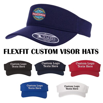 Ink Stitch Flexfit Custom Add Logo Texts Stitching Cool & Dry Visor ...
