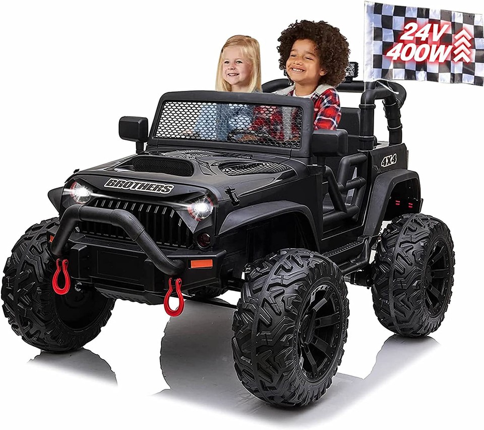 24V Kids Ride on Truck Car with Remote Control & 2 Seater, 2*200W w ...