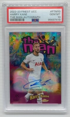 2022-23 Topps Finest UCC Harry Kane The Man Auto Autograph #314/350 PSA ...