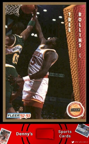 1992 Fleer #348 Tree Rollins Houston Rockets Basketball Card | eBay
