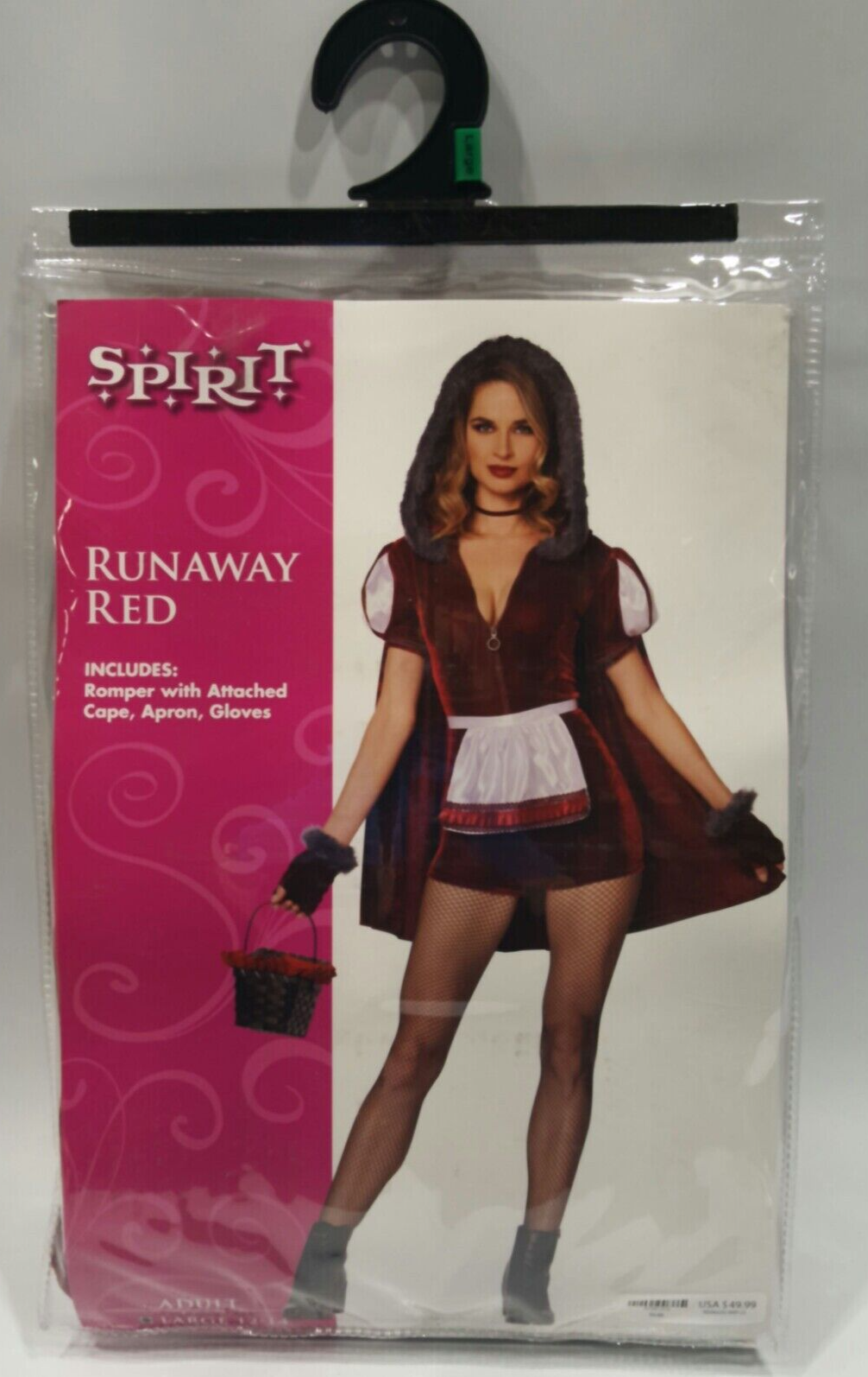 SPIRIT Halloween Runaway RED Adult Costume Size: Large (12-14), New | eBay