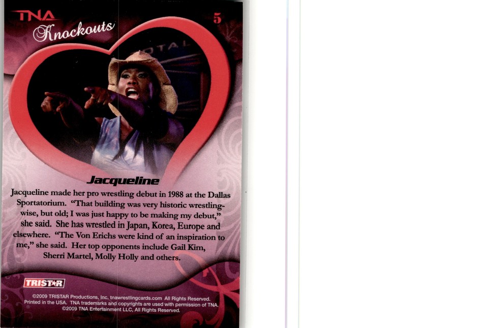 2009 TriStar TNA Knockouts #5 Jacqueline | eBay