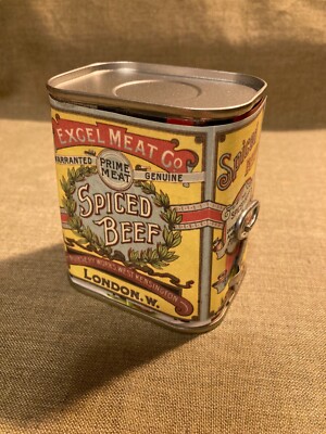 Boer War -WWI British Army Reserve ration Iron ration Spiced beef tin ...