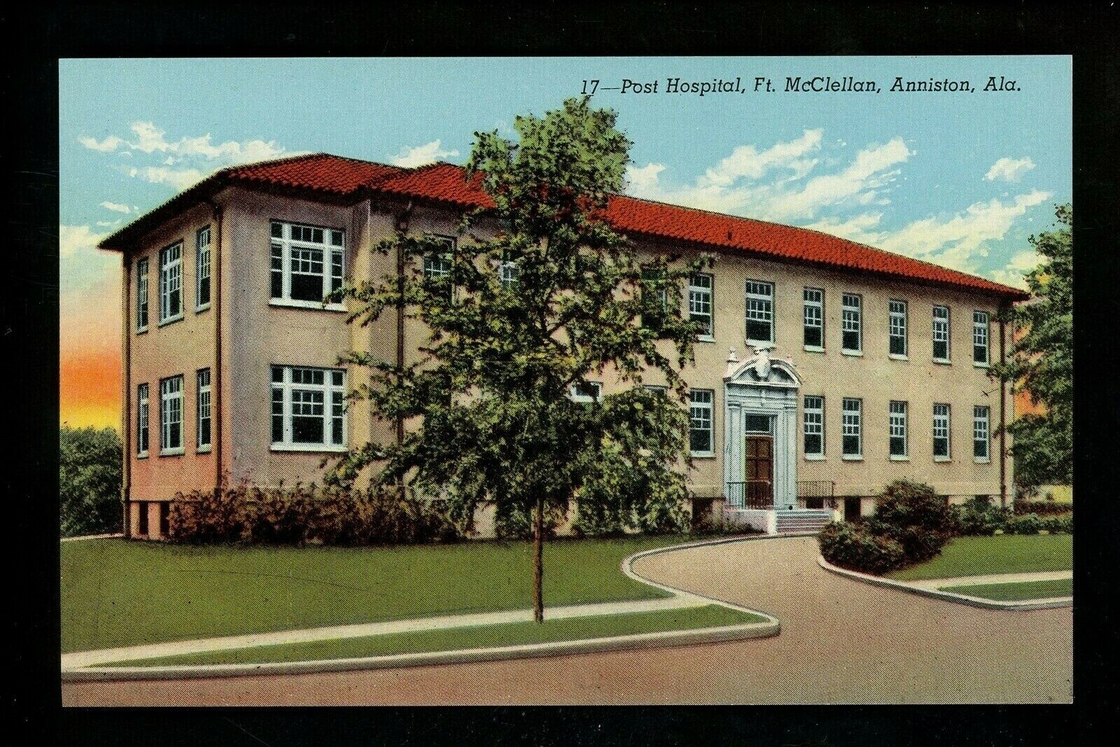 Alabama AL postcard Anniston, Ft. McClellan Post Hospital linen Curt ...